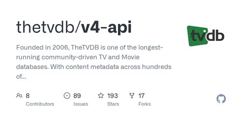 GitHub Thetvdb V Api Founded In TheTVDB Is One Of The Longest Running Community Driven