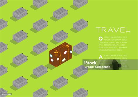 수하물 3d 아이소메트릭 패턴 여행 비즈니스 컨셉 포스터 및 소셜 배너 포스트 수평 디자인 일러스트레이션 복사 공간 벡터 Eps