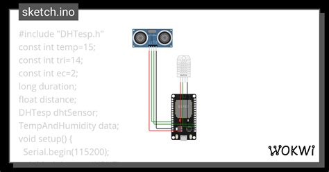Ultrasonic Dht22 Wokwi Esp32 Stm32 Arduino Simulator