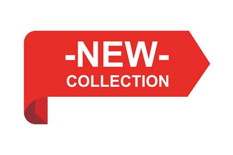 New Collection Red Label Tag Png