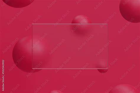 D Abstract Background Glassmorphism Concept With Geometric Shapes Sphere Ball Bubble