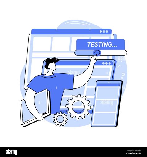 usability testing isolated cartoon vector illustrations stock vector