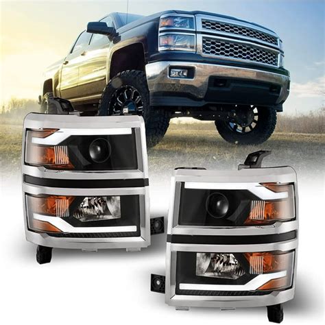 Replacement Headlight Assembly Fit For 2014 2015 Chevrolet Silverado