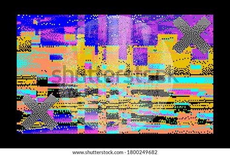 Abstract Pixelated Background Flickers Datamoshing Effect Stock Vector Royalty Free 1800249682