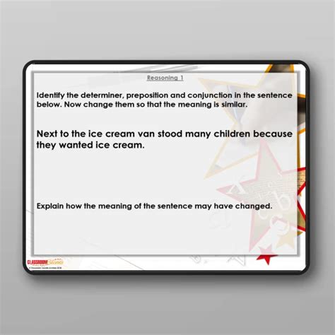 Identifying Determiners Conjunctions And Prepositions Modelling Ppt Resource Classroom Secrets