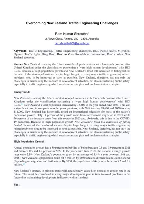Ram Kumar Shrestha On Linkedin Pdf Overcoming New Zealand Traffic Engineering Challenges