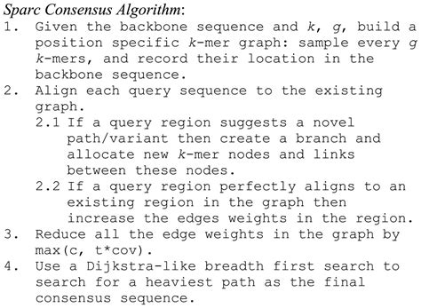 sparc a sparsity based consensus algorithm for long erroneous