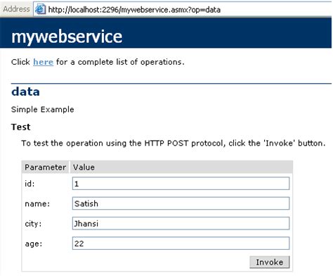 Using A Stored Procedure In A Web Service