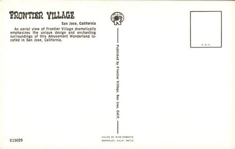 Frontier Village Aerial View San Jose Ca Postcard