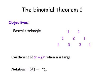 PPT The Binomial Theorem PowerPoint Presentation Free Download ID