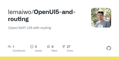 GitHub Lemaiwo OpenUI5 And Routing Open SAP UI5 With Routing