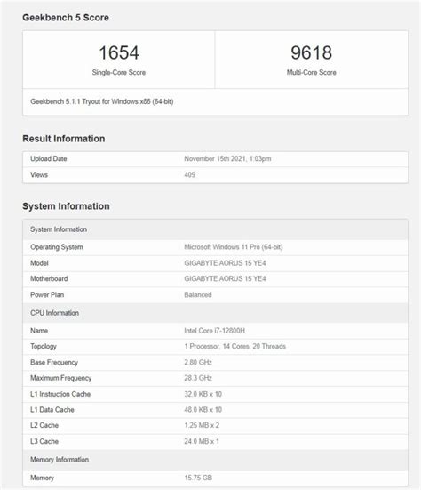 Alleged Intel Core I7 12800H CPU Benchmarks Leak Reportedly Faster Than AMD Ryzen 9 5900HX