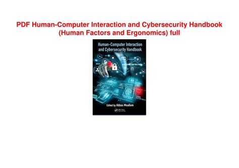 Ppt Pdf Human Computer Interaction And Cybersecurity Handbook Human