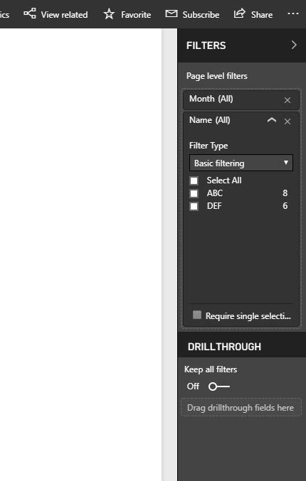 filter panel does not shown after embedding report microsoft