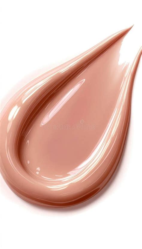 Liquid Foundation Swatch Isolated Makeup Cream Texture Cosmetic Smear