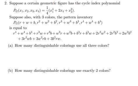 Solved 2 Suppose A Certain Geometric Figure Has The Cycle