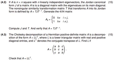 solved 2 if a is n×n square with n linearly independent