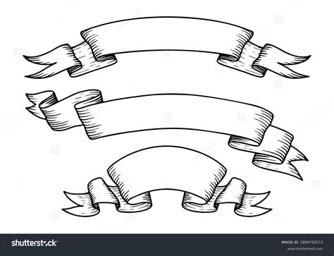 Ribbon Banner Drawings