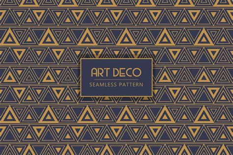 Art Deco Triangle Geometric Shapes Abstract Design Seamless Repeat