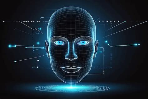 3d Face Recognition Illustration With Check Mark Concept Of Facial