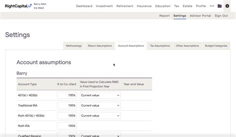 Plan Settings Rightcapital Help Center