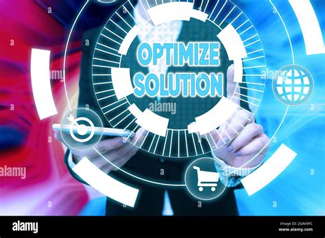 Text Caption Presenting Optimize Solution Business Concept Process Of