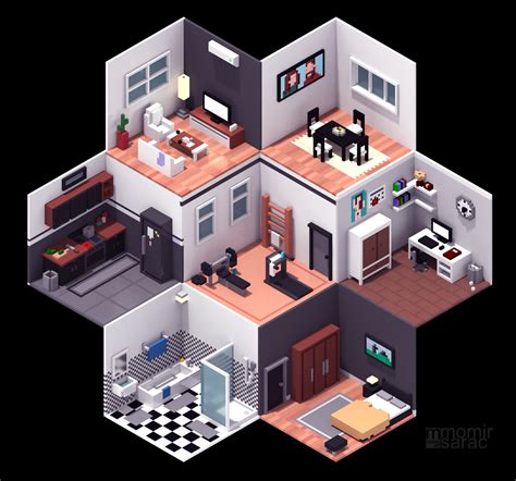 Isometric Rooms R Voxel