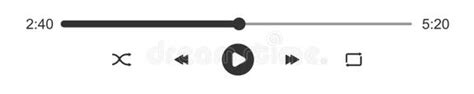 audio or video player progress loading bar with time slider play