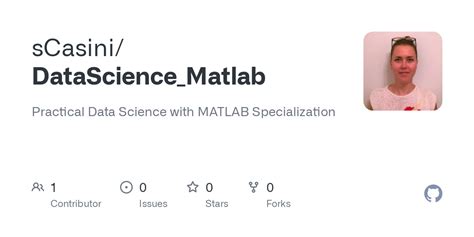 Github Scasinidatasciencematlab Practical Data Science With Matlab