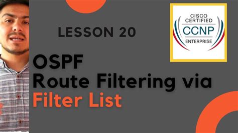 CCNP ENCOR Lesson OSPF Route Filtering Using Filter List YouTube