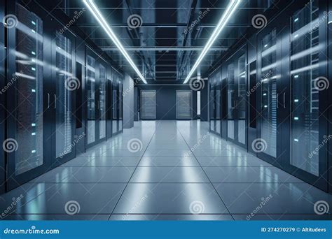 modern storage data center with sleek and futuristic design featuring