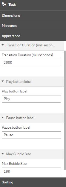 Qlik Sense Extension Bubble Chart Animated