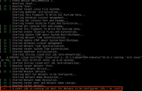 A Start Job Is Running For Wait For Network To Be Configured