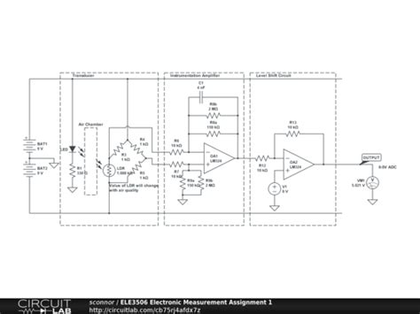 Ele3506 Electronic Measurement Assignment 1 Circuitlab