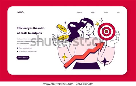 Key Performance Indicators Employee Efficiency Evaluation Stock Vector