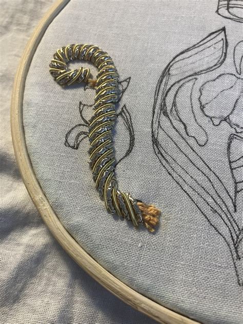 String Padding And Gold Purl Rgoldworkembroidery