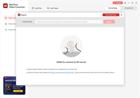 Register MiniTool Video Converter With Or Without Network
