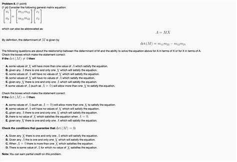 Solved Problem 8 1 Point 1 Pt Consider The Following