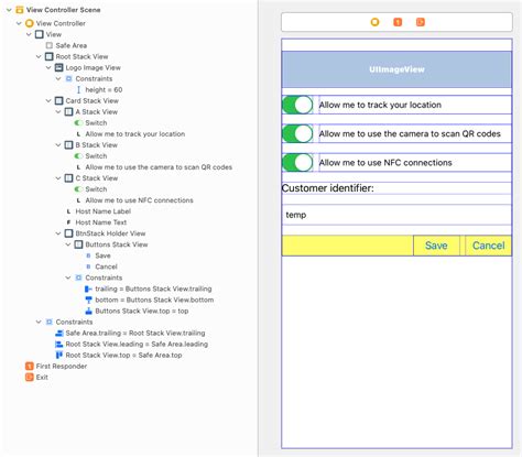 Uiview Right Alignment Of Controls Inside A Horizontally Oriented