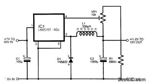 Step Down Regulator Power Supply Circuit Circuit Diagram