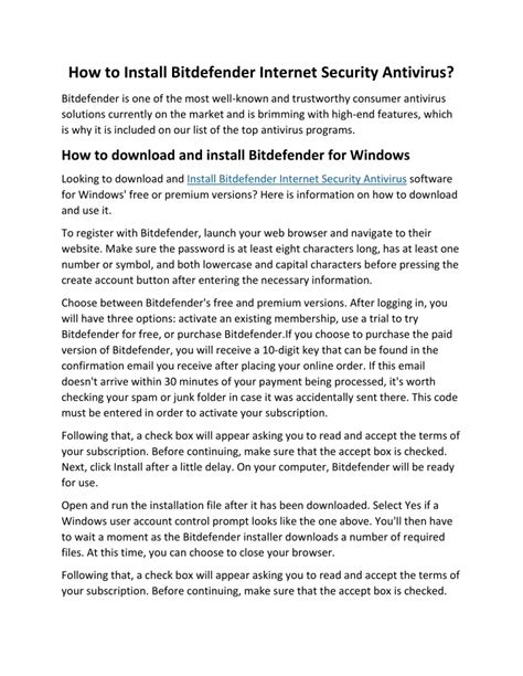 Ppt How To Install Bitdefender Internet Security Antivirus Powerpoint Presentation Id 12362638