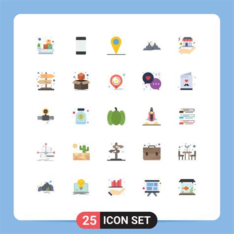25 user interface flat color pack of modern signs and symbols of safe