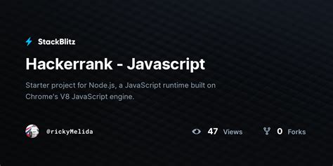 Hackerrank Javascript Stackblitz