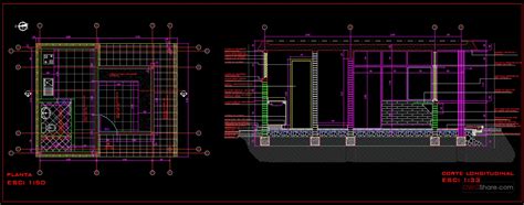 Office Of Door Man Plan And Elevation Autocad File Free Download Free