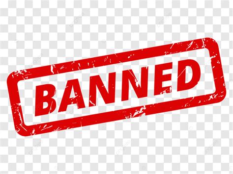 Rectangular Banned Stamp In Red Color For Restricted Prohibited