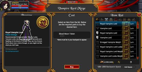 Aqw Thailand Daily Quest Vampire Lord Class