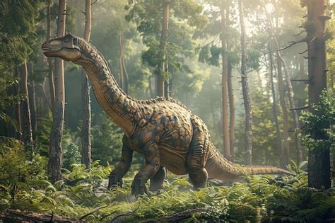 Armoredbrachiosaurus Strengthresilience Ancientchallenges Premium Ai