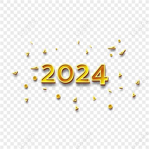 2024 새해 예술 단어 입체 입체 단어 그림자 3d 황금빛 황금빛 빛 입체 네온 글꼴 벡터 Png 일러스트 무료 다운로드 Lovepik