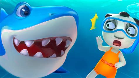 해변 게임🦈⛱🧜‍♀️아이들은 해안에서 너무 멀리 수영했습니다🦈⛱🧜‍♀️바다에서 무서운 상어 Youtube