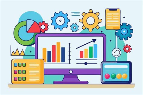 A Vibrant Analytics Dashboard Showcases Various Customizable Data